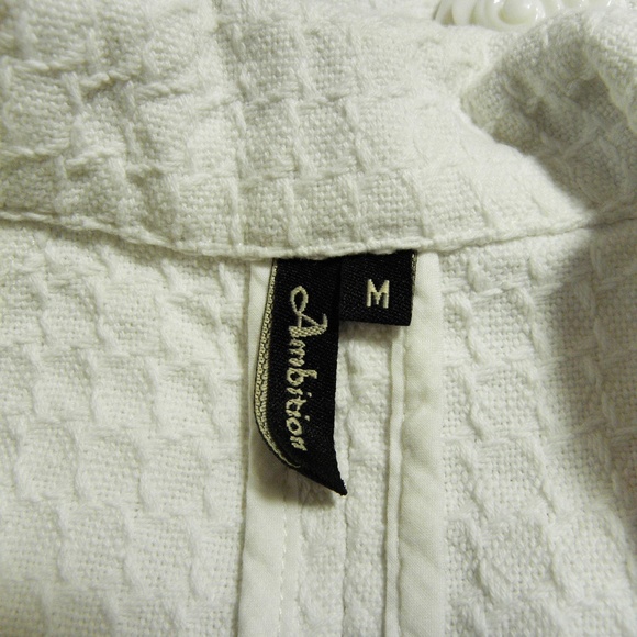 ambition | Jackets & Coats | Ambition White Vintage Look Cropped Peplum ...